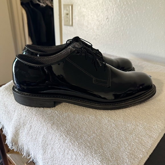 Bates | Shoes | Vintage Bates Mens High Gloss Uniform Work Shoes Size 2 ...